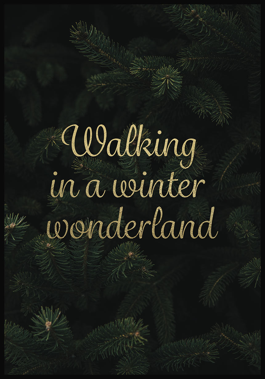 Walking in a winter wonderland » Poster bestellen | PAPERLY